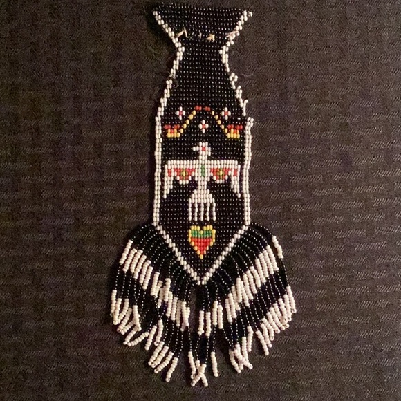 Jewelry | Vintage Bead Tie With Native American Thunderbird | Poshmark